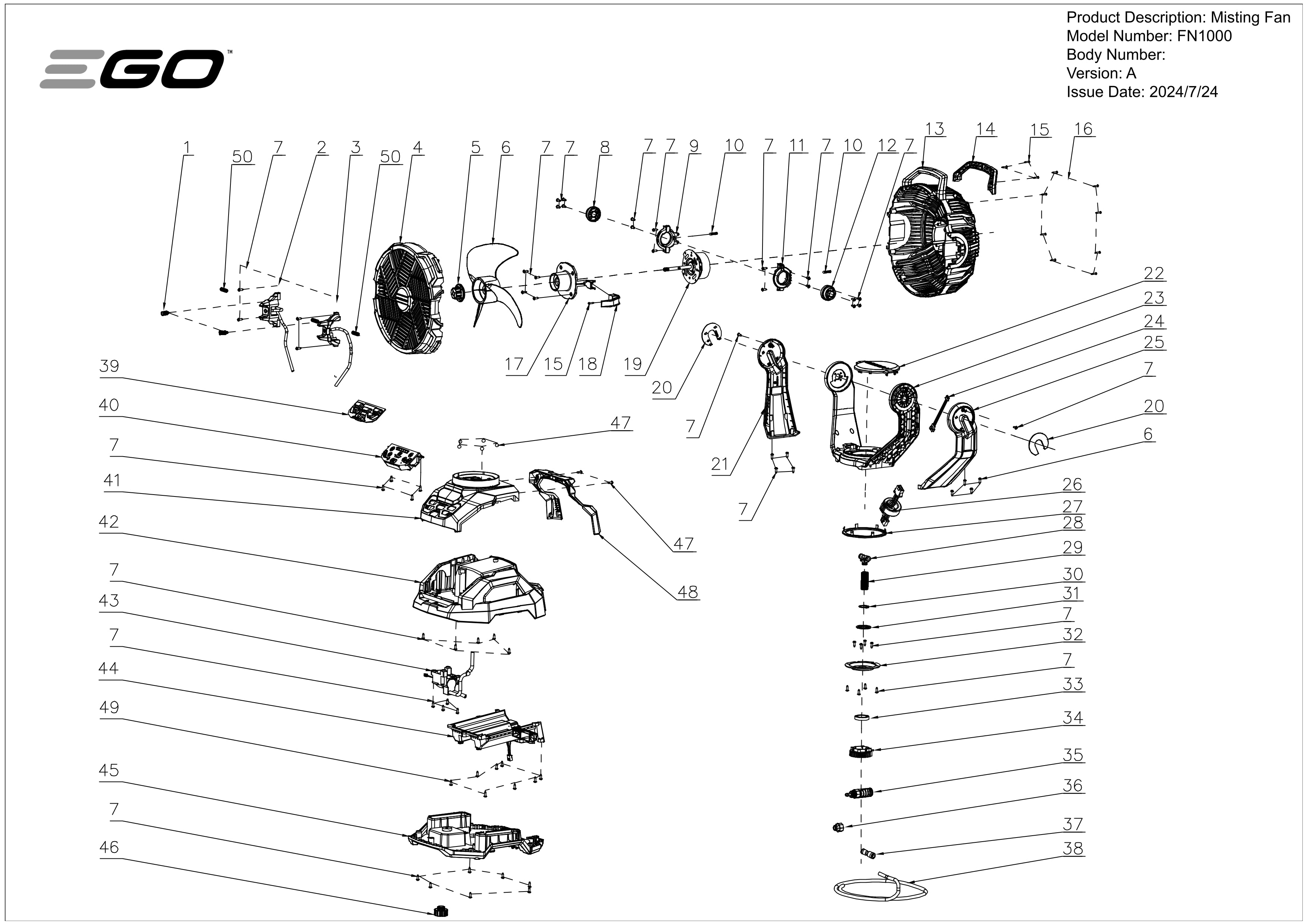 FN1000 PARTS DIAGRAM