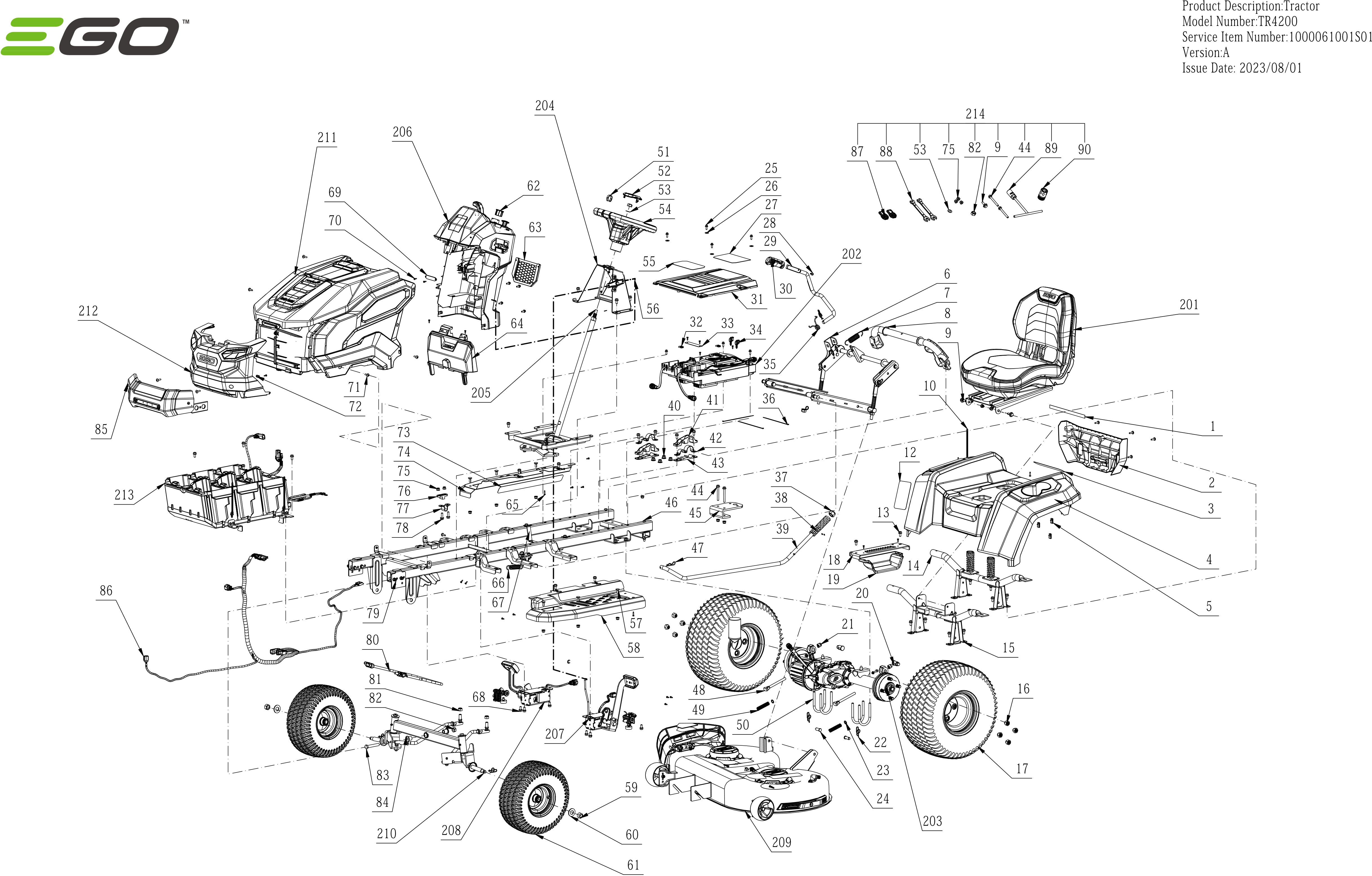 TR4200 PARTS DIAGRAM