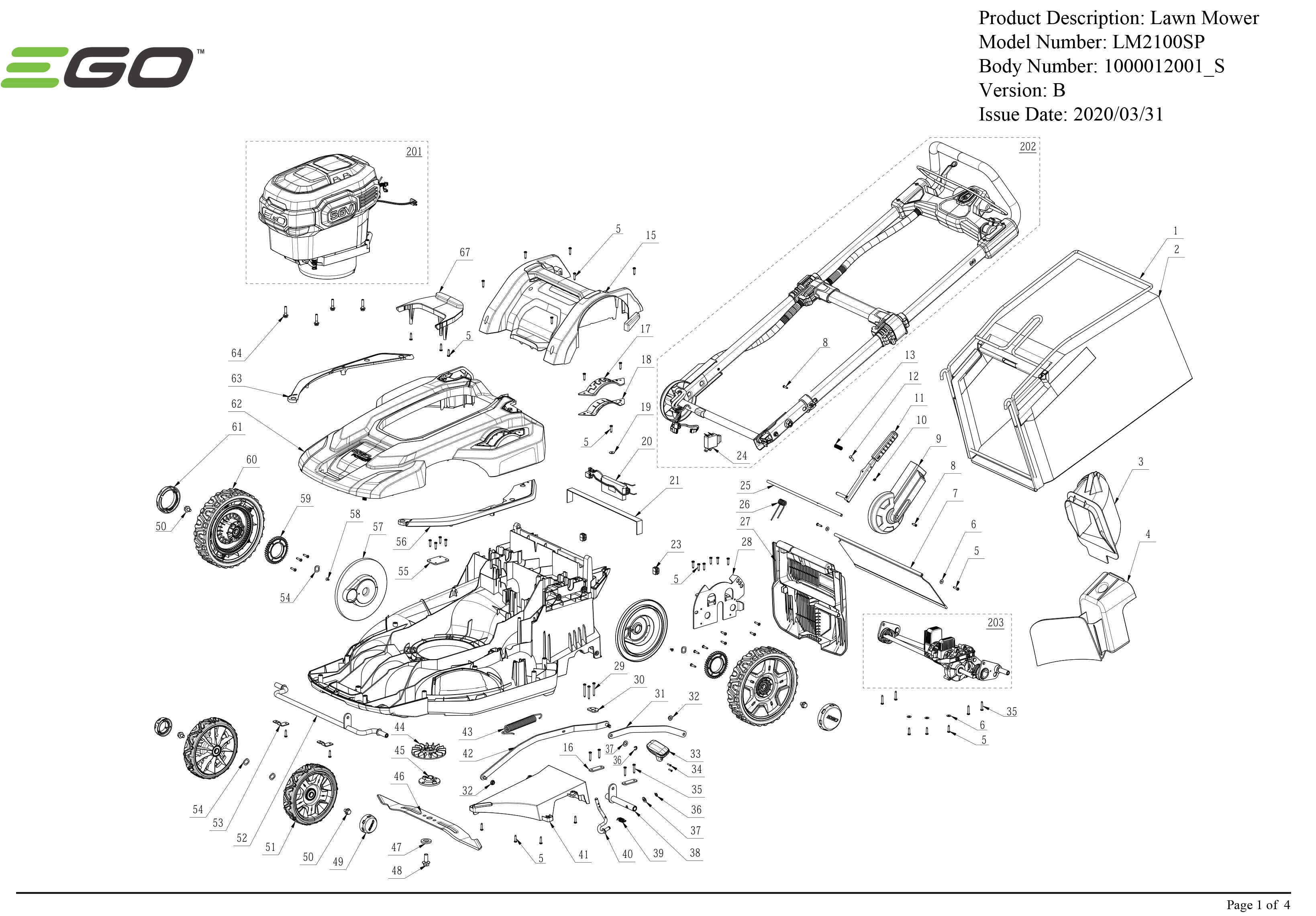 LM2100SP (VERSION B) PARTS DIAGRAM